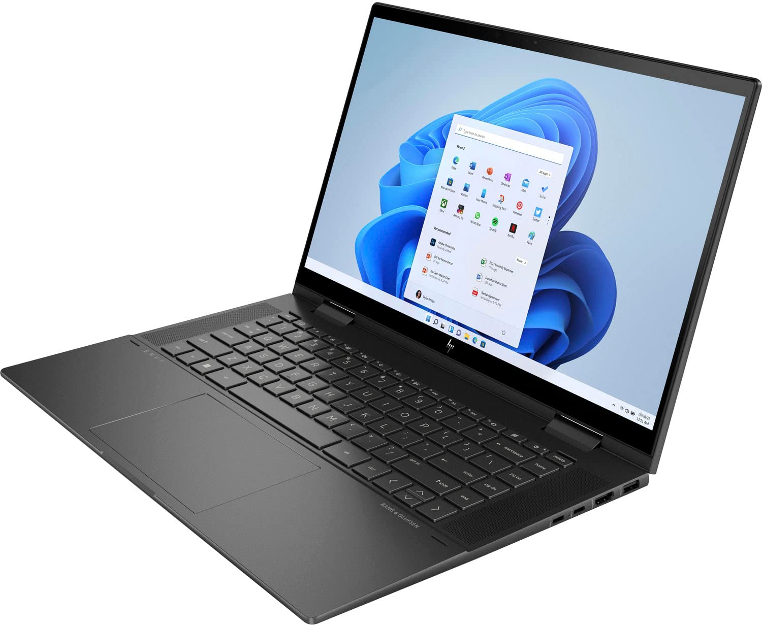 HP - Envy x360 2-in-1 15.6" Touch-Screen Laptop - AMD Ryzen 7 - IR Camera(Windows Hello) - Nightfall Black – w/HDMI Cable (32GB RAM | 1TB PCIe SSD)