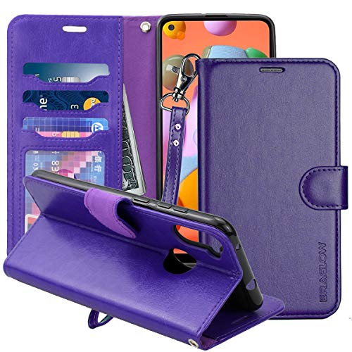 ERAGLOW for Galaxy A11 Case, PU Leather Wallet Case Flip Protective Phone Cover [Stand Feature] with Wrist Strap and [Card-Slots] ID&Credit Cards Pocket for Samsung Galaxy A11 2020(Rose Gold)