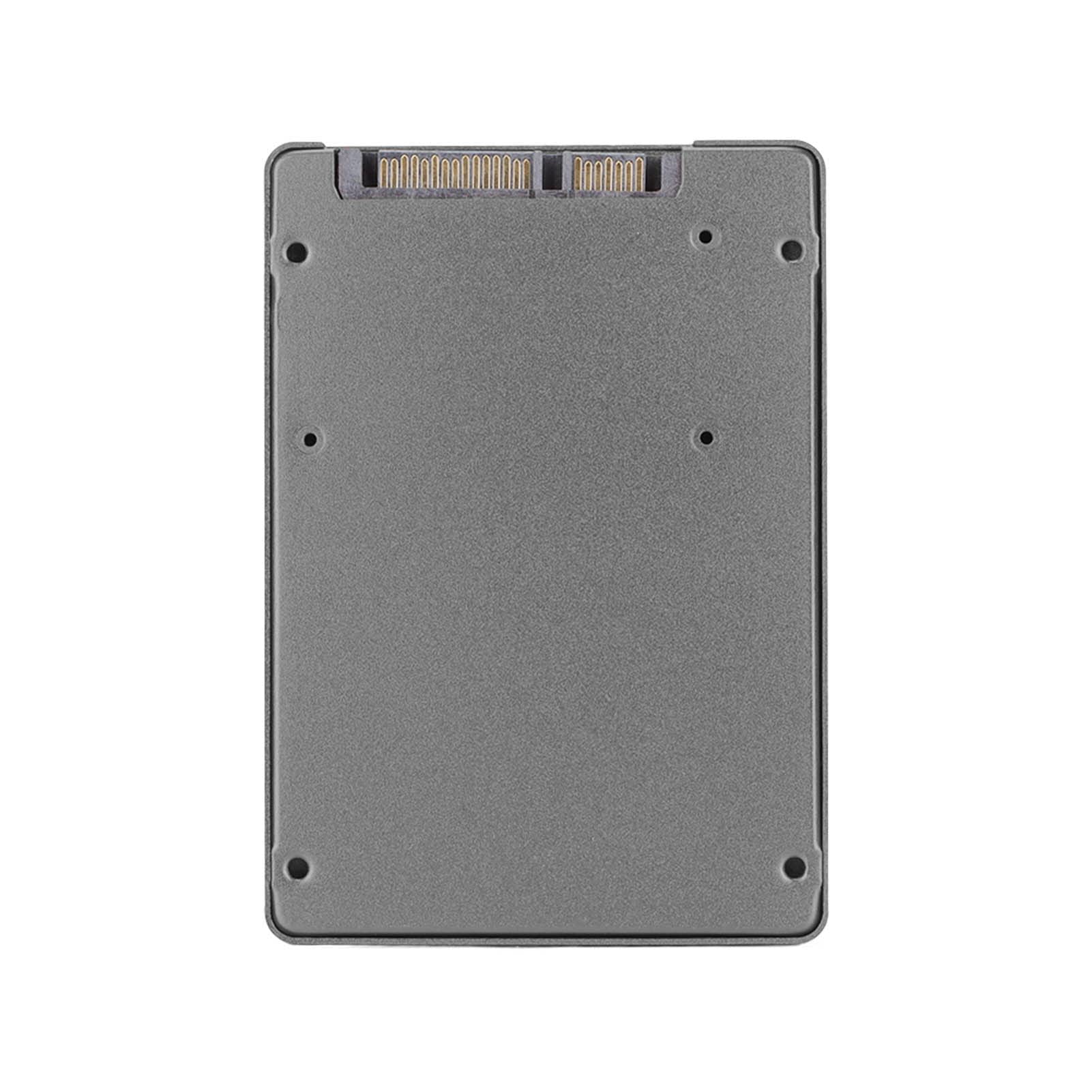 MSATA to SATA3.0 Hard Drive Adapter Card Aluminum Alloy SSD Adapter Enclosure Ultra Thin Stable Durable Lightweight for Office, Home and PC (Gray)