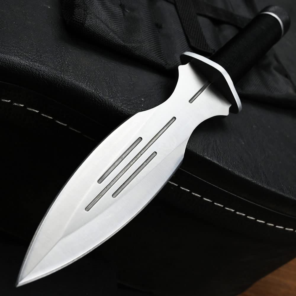 Fixed Blade Knife, Survival Utility For Hunting Camping Hiking, with Sheath and Compass