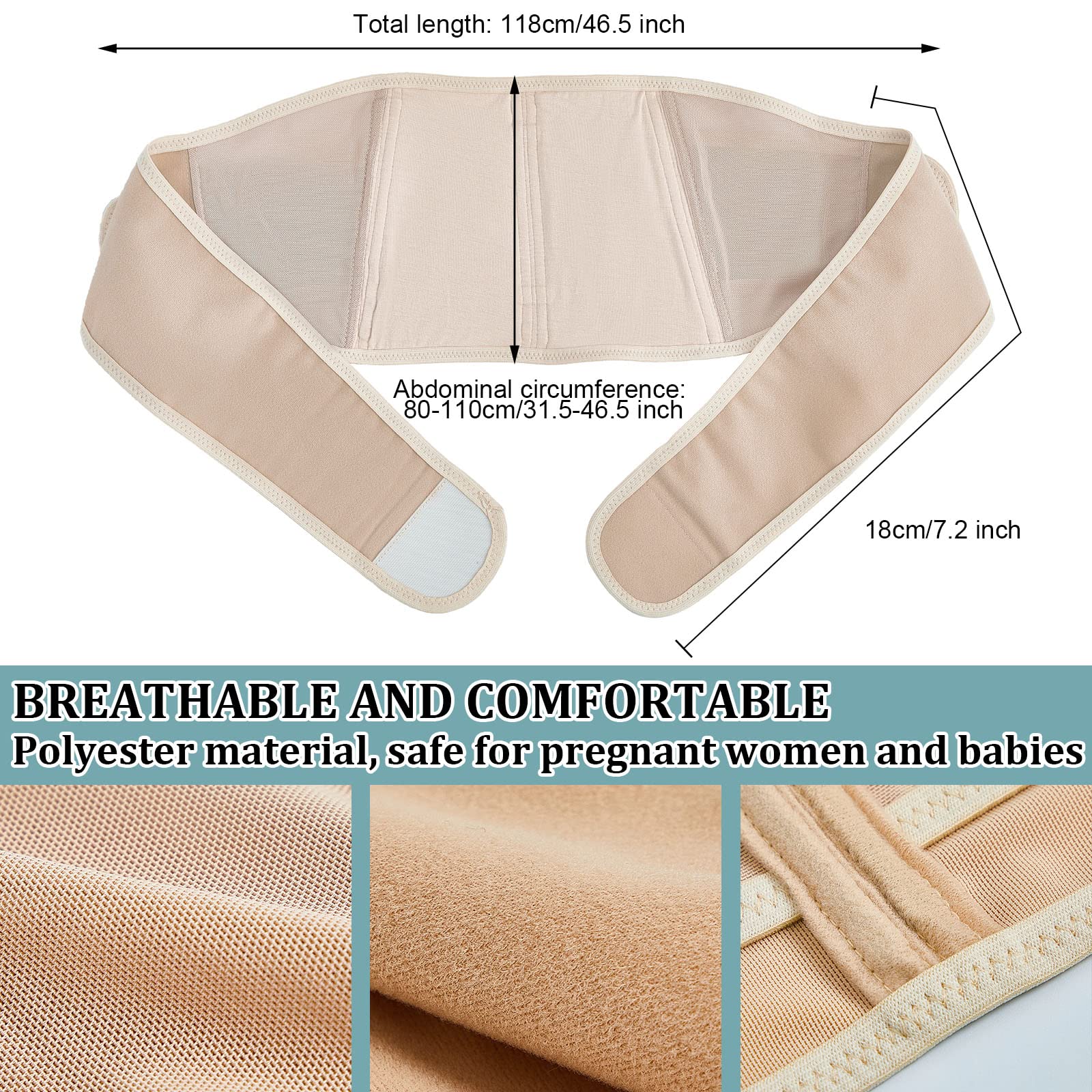 Juexica Pregnancy Pillow for Pregnant Women, Wedge Soft Pregnancy Body Pillow, Adjustable Maternity Belly Support Band Waist Belt Support for Belly, Back, Hips, Legs, Side Sleeping Postpartum