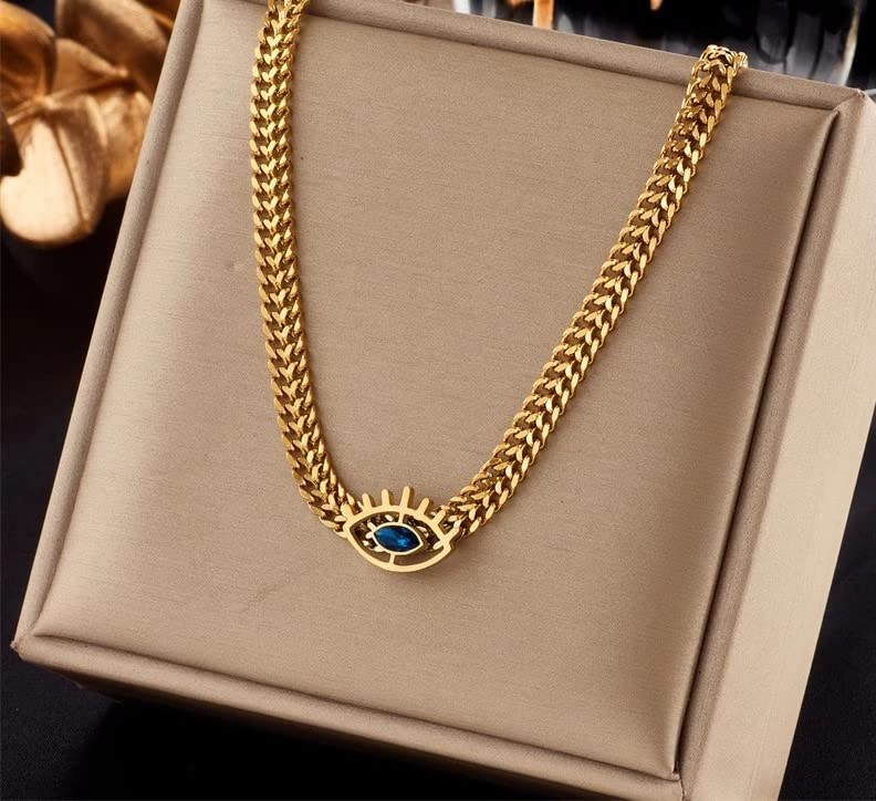 Evil Eye Stainless Steel Necklace (5)