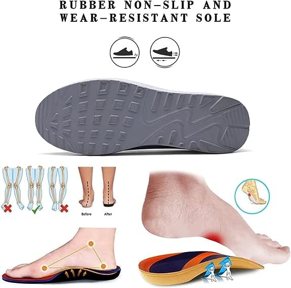 Fitsshoes Women Orthopedic Sneakers,Slip-On Light Air Cushion Mesh Shoes,Casual Breathable Walking Shoes with Arch Support (7.5, Pink)