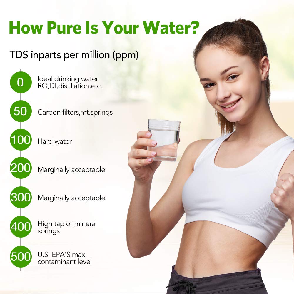Hofun Water Tester Meter,Pool Water Test Kits with 3 functions for TDS, EC & Temp