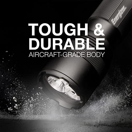 Energizer TAC 1000 LED Tactical Flashlight, Heavy Duty Bright Flashlight for Emergencies and Camping Gear, Water Resistant Flashlight, Batteries Included, Pack of 1, Black