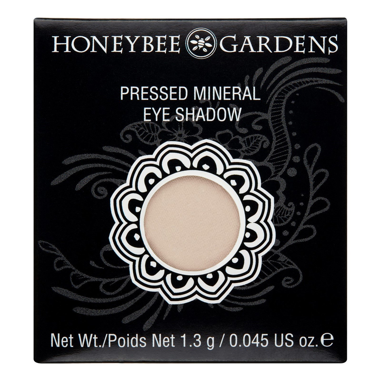 Honeybee Gardens Pressed Powder Eye Shadow Single Refill, Antique, Matte Pale Cream Bisque, Long-Wearing, Creaseproof Mineral Color With Botanicals, 1.2g