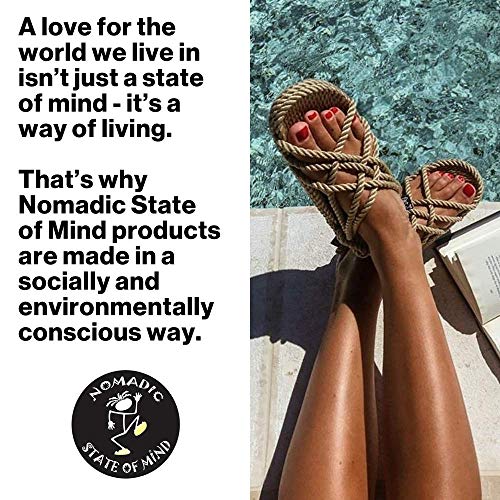 nomadic state of mind Moksha Sandal - Handmade Rope Shoes β Machine Washable β Comfortable & Lightweight β Vegan Friendly β For Women & Men (numeric_13)