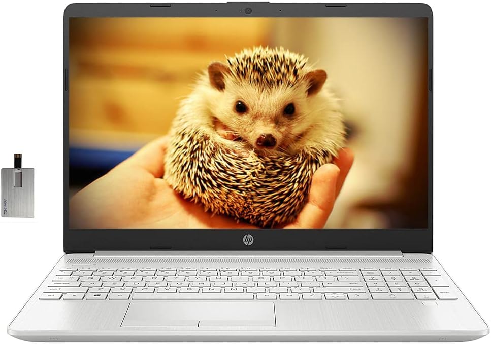 HP 2022 17.3" FHD IPS Laptop, 11th Gen Intel Core i3-1115G4(Beats i5-1035G7), 32GB RAM, 1TB PCIe SSD, Full-Size Keyboard, Intel UHD Graphics, HD Webcam, Windows 11 Pro, Silver, 32GB USB Card