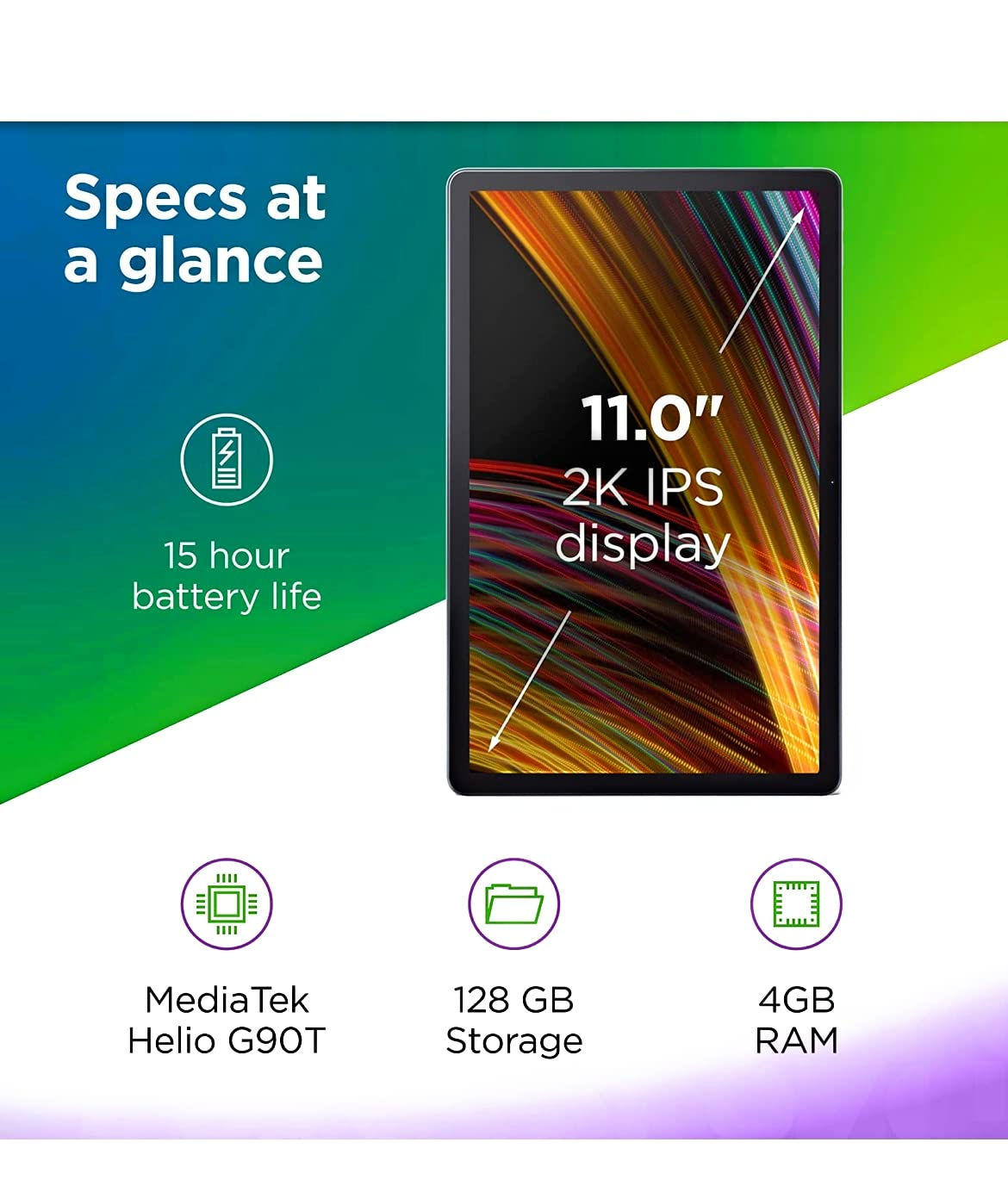 Lenovo - Tab P11 Plus - 11" Display - Long Lasting Battery - 4GB Memory + 128GB Storage (Keyboard & Pen Included)