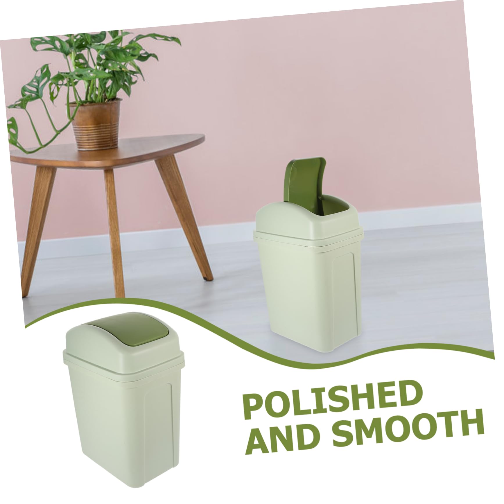 Shake Lid Trash Can Household Trash Can Thicken Garbage Bucket Plastic Trash Can Thicken Trash Bucket Restroom Trash Can Small Trash Can with Flip Lid Trash Cans with Lids Trashcan