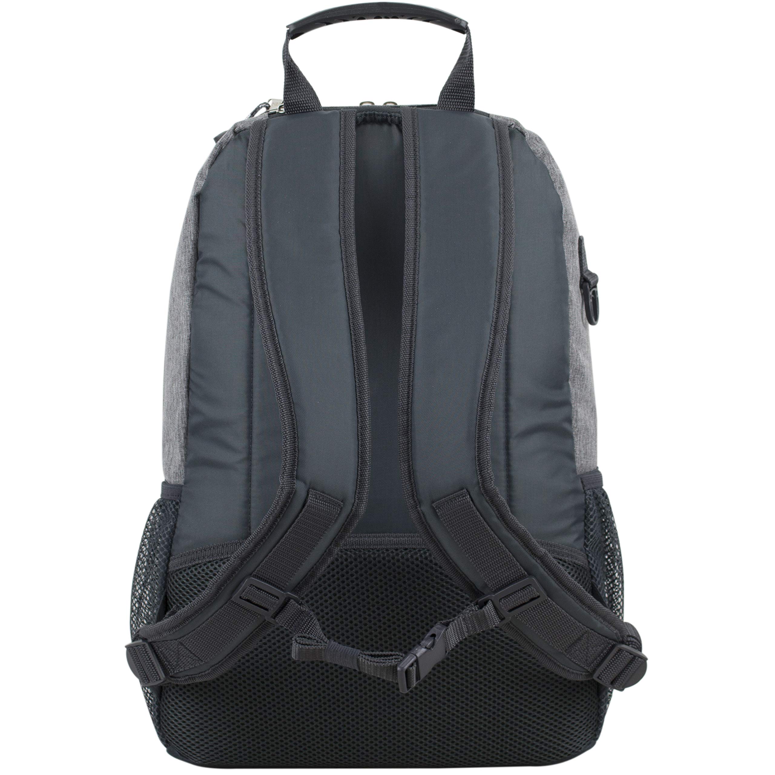 Eastsport Travel Skateboard Backpack Double Strap Laptop Bag Multi-Sport Design for Men and Women, Graystone Chambray