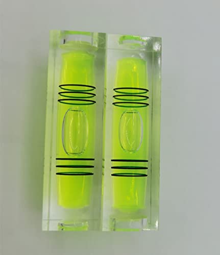 High Precision Bubble Spirit Levels Small Bullseye Level Long Square Mini Level for Wall Frames Hanging RV Tripod etc Measurement Leveling Tool 2 pcs(non-magnetic)
