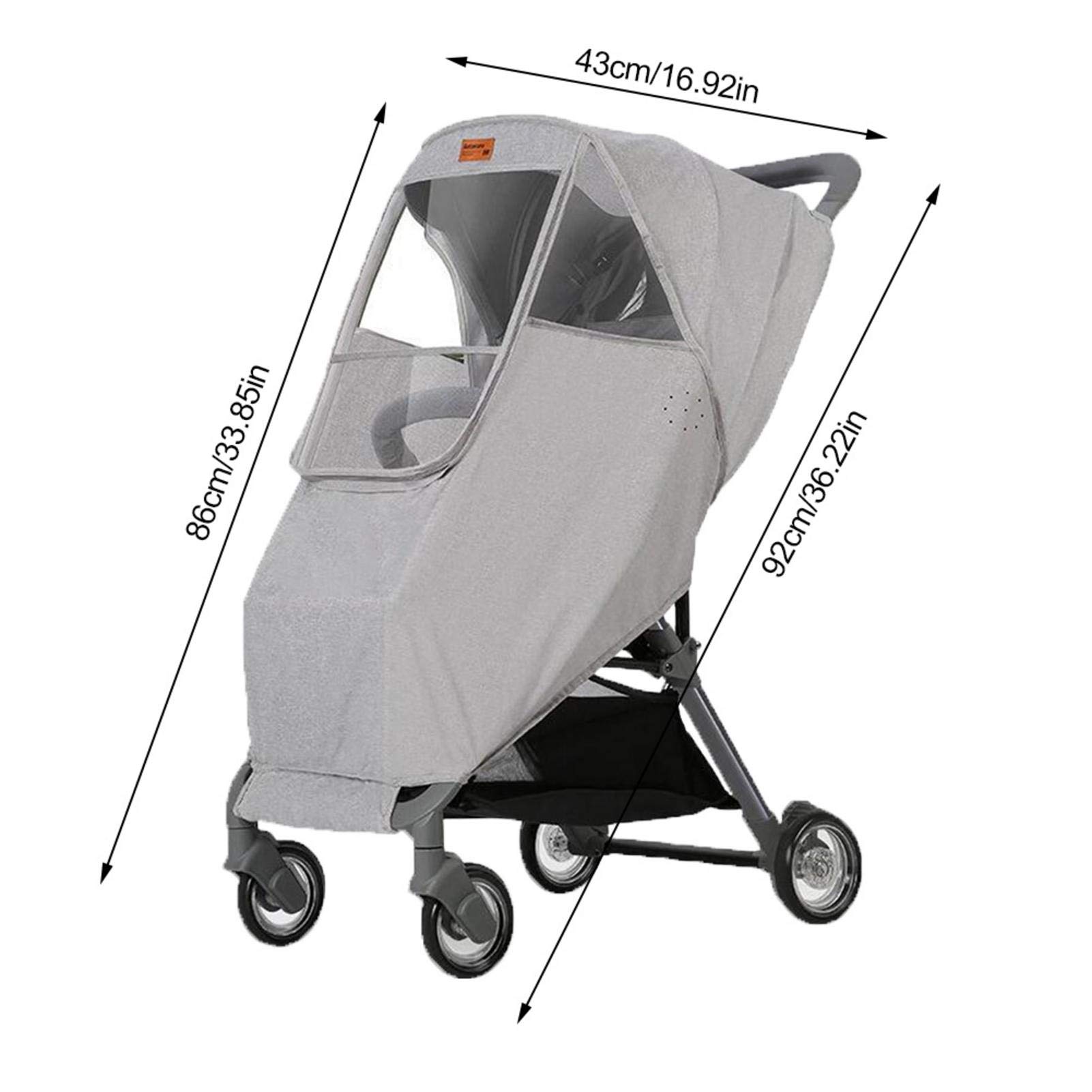 LOKOO Rain Cover for Stroller,Universal Visible Design Baby Stroller Travel Weather Canopy | Weather Resistant Rain Covers to Keep Warmth for Single Strollers, Joggers