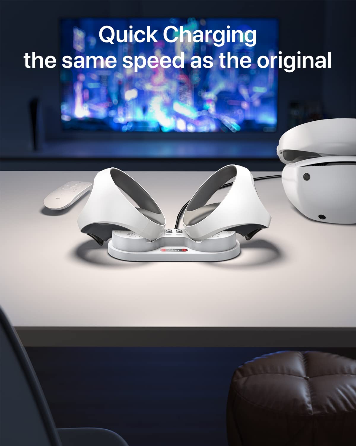 Intoval Charging Station for PlayStation VR2 Sense Controllers, PS VR2 Sense Controller Charging Station.