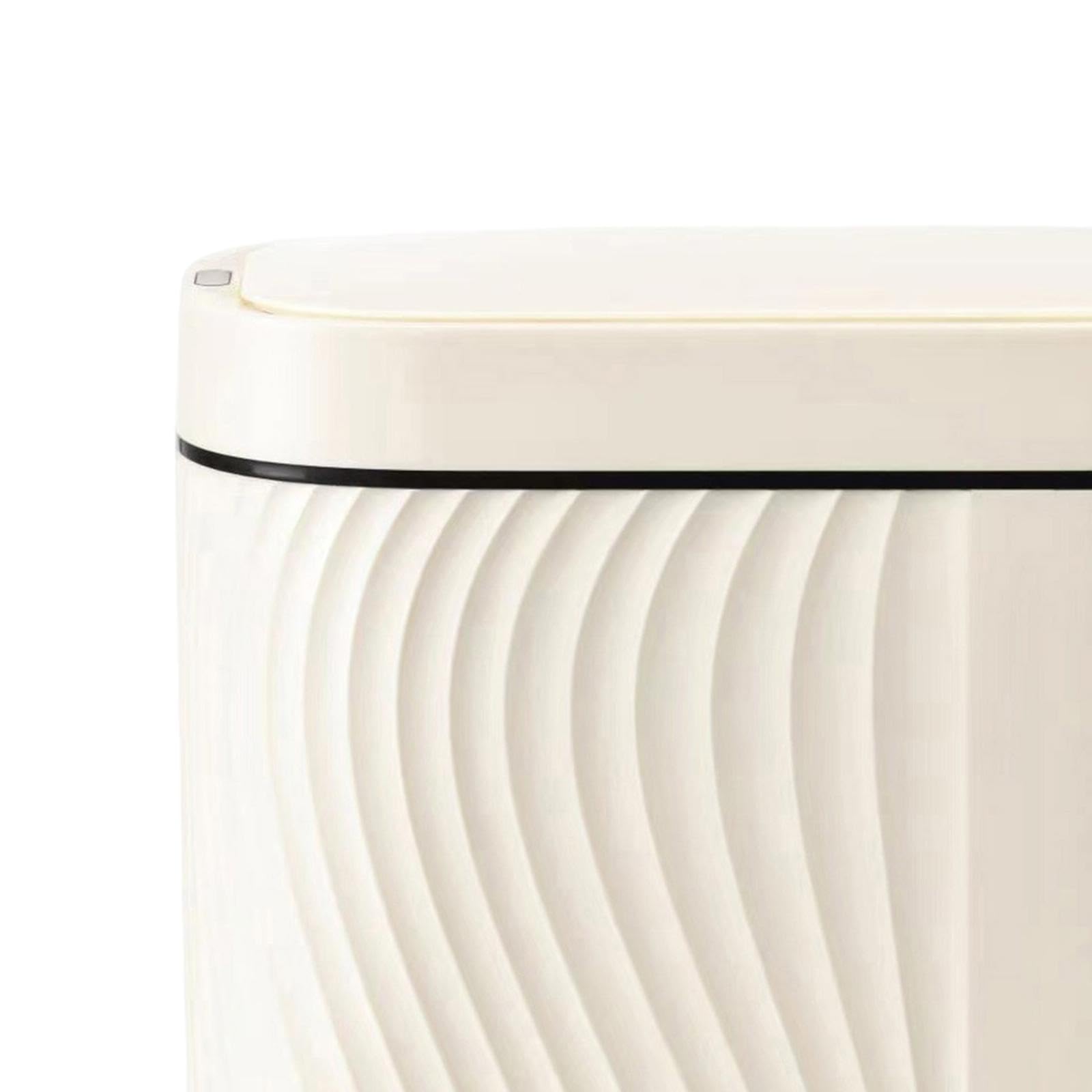 MagiDeal Smart Induction Trash Bin Intelligent Trash Bin 2.1 Gallon Sealed Lid Automatic Touchless Motion Garbage Can for Toilet Hotel, Beige, 26.5cmx29.5cmx14cm