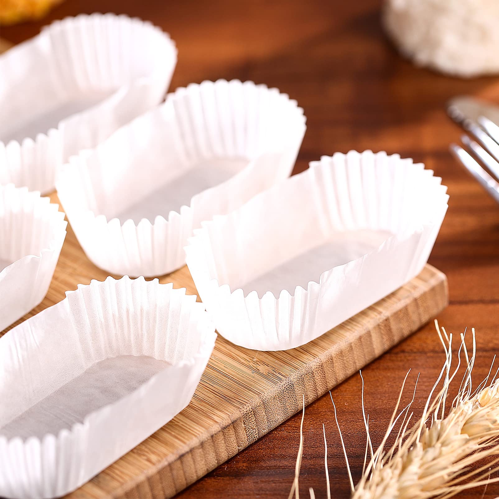Loaf Liners Oval Baking Cups: 1000pcs Grease Proof Paper Cupcake Liner Mini Cake Cup Parchment Bread Trays For Cake Muffins Cupcakes Bread