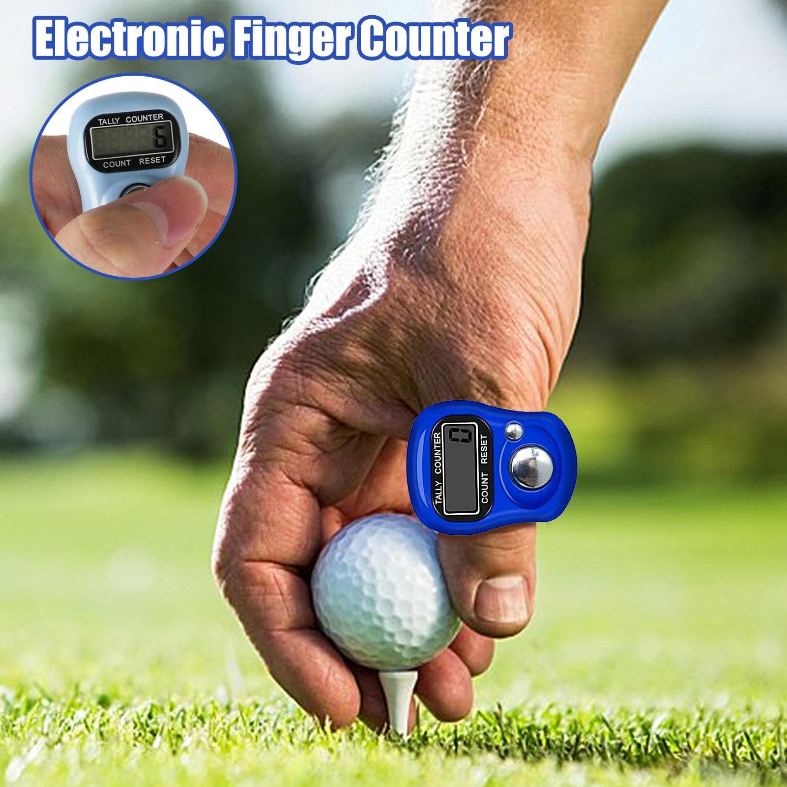 Electronic Finger Clicker, Finger Counter With Digital Display, Electronic Finger Counter, Resettable Finger Tally Counter, Tasbeeh Counter, Hand Tally Counter, Finger Counter For Lap, Golf & Knittin