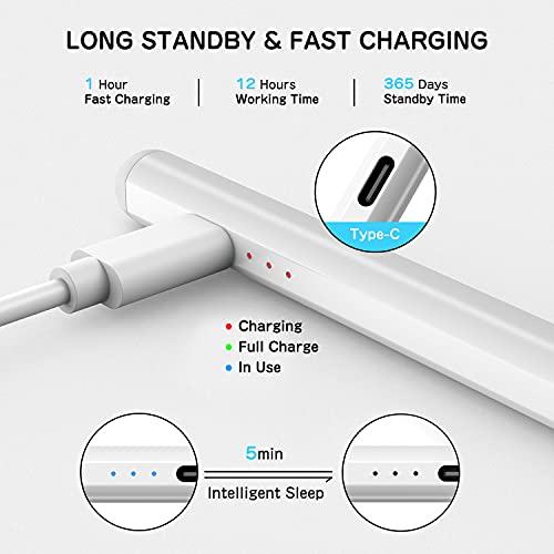 Stylus Pen Compatible with (2018-2022) Apple iPad, NTHJOYS iPad Pencil with Palm Rejection, Tilt, Magnetic, Active Pen for iPad Pro (11/12.9), iPad 6/7/8th Gen, iPad Air 3rd/4th Gen, iPad Mini 5th Gen