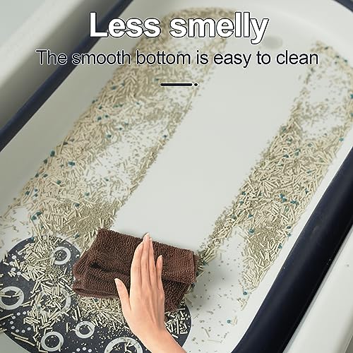 Eiiel Extra Large Cat Litter Box, 17.8 Gallons Great for Large Cats,XL Standard Litter Box,18.9" W x30.7 L x7.9 H inches, Nonstick Litter Pan Durable,Easy to Clean