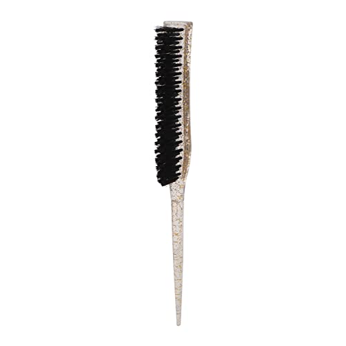 Point Tail Teasing Brush Hari Shaving Brush, Nylon Bristles Men Shaving Brush Beard Cleaning Tool for Homeuse or Barber Salon (Gold)