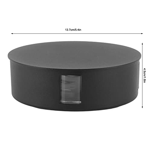 LED Modern Wall Light, Round Design 4 Side Beam Light, 12W High Brightness Soft 4 Side Light Waterproof Wall Light, Made of Aluminium for Kitchen Bathroom Dining Room ( Color : Black )