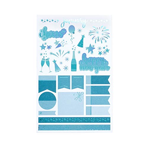 Erin Condren Designer Desk Accessories - Monthly Sticker Book, Edition 6, 12 Unique, Beautiful Sticker Sheets in a Designer Sticker Book Measuring 5" x 7.75"