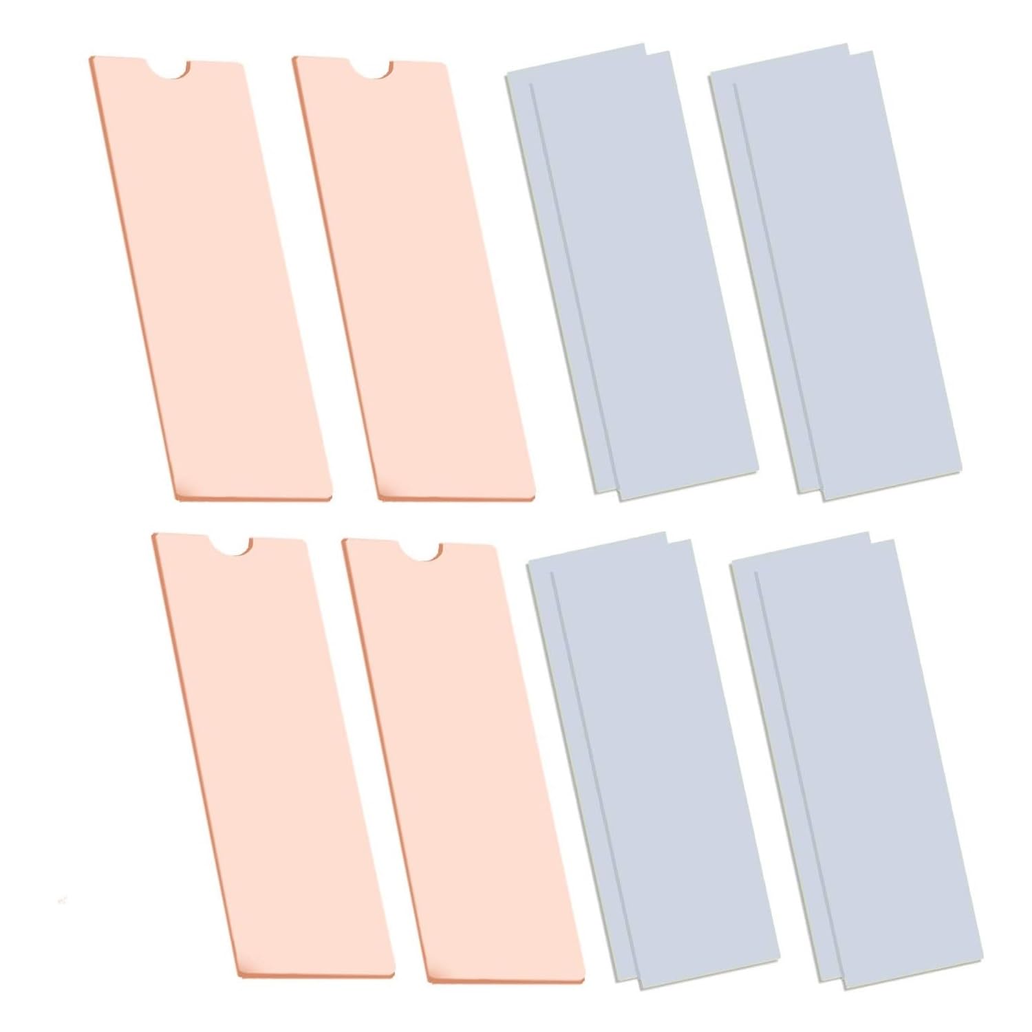 Easycargo Laptop M.2 Heatsink Kit, Copper m.2 Heat Sink + Thermal pad 1mm 0.5mm for Cooling Laptop M.2 2280 SSD (4-Pack)