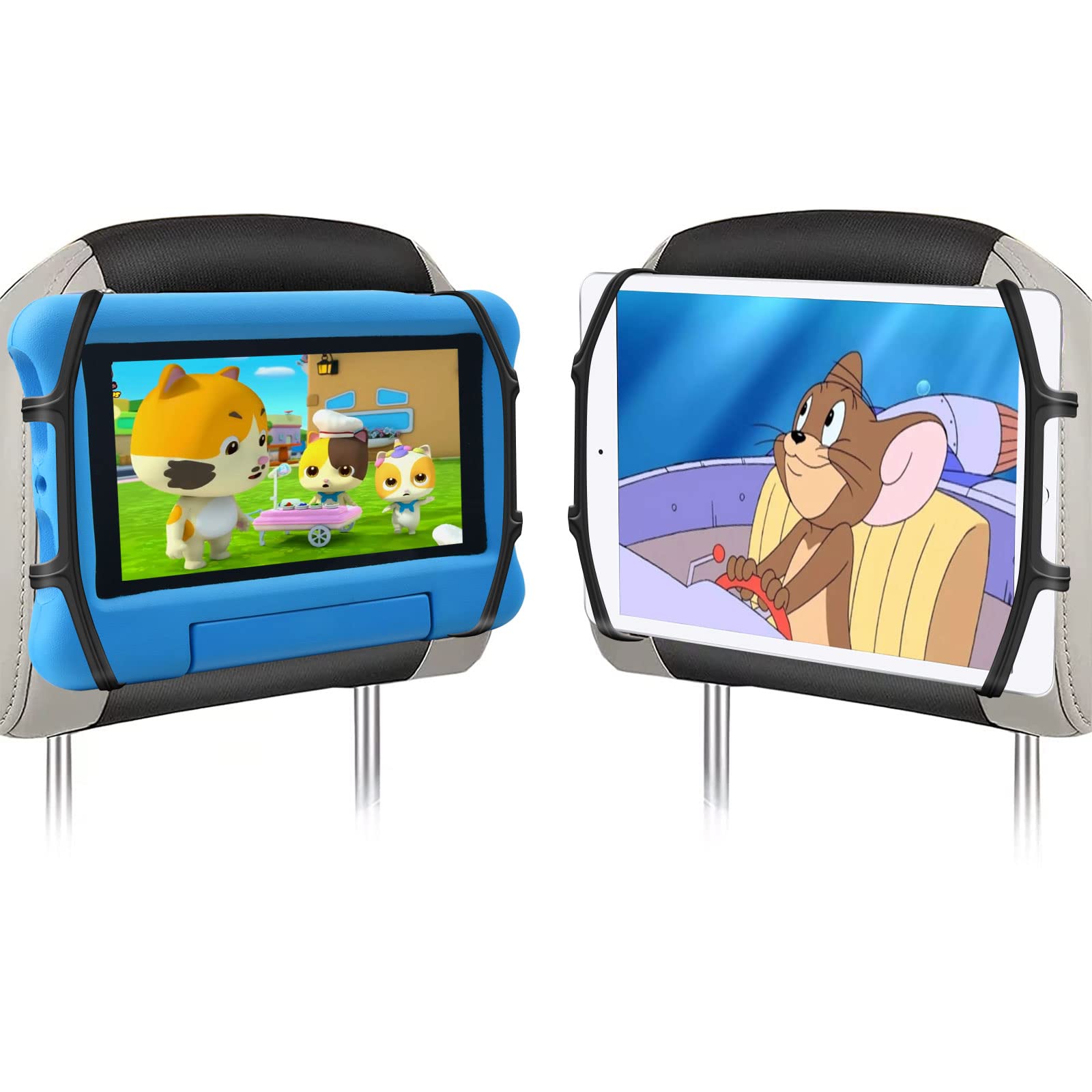 LONANDY 2 Pack Tablet Holder for Car, Headrest Tablet Holder iPad Car Holder Back Seat, Car Tablet Holder Compatible with All 7-12.9" Tablets