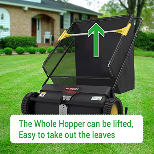 SPLENDOR LS-650A 26-Inch Push Lawn Sweeper, 26 Inches, Black