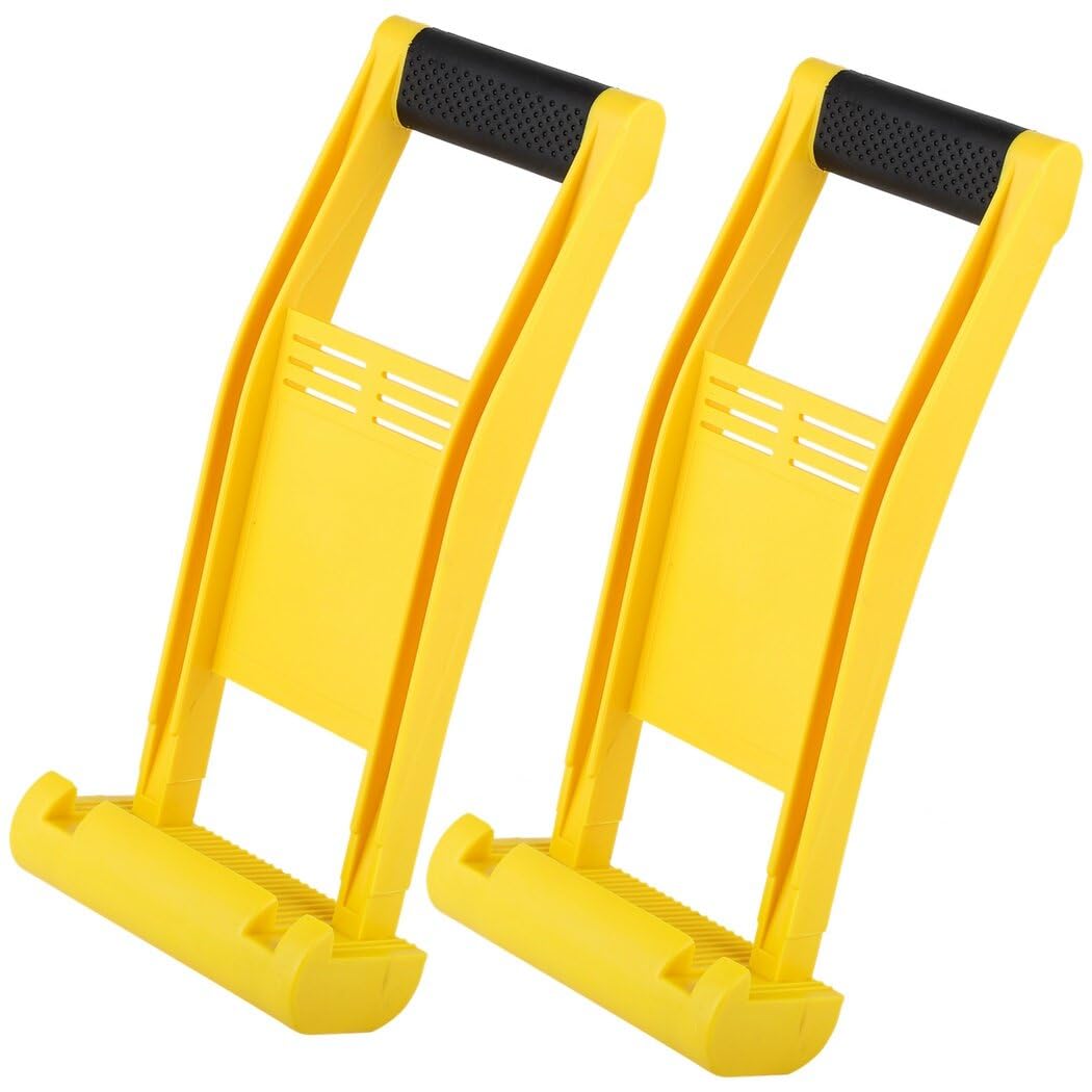 Homaisson 2 Pcs Plasterboard Carriers, Plastic Drywall Carrying Handles, Panel Carrier Tool with 80KG Load-Bearing Capacity, Non-slip Plywood Lifting Tools