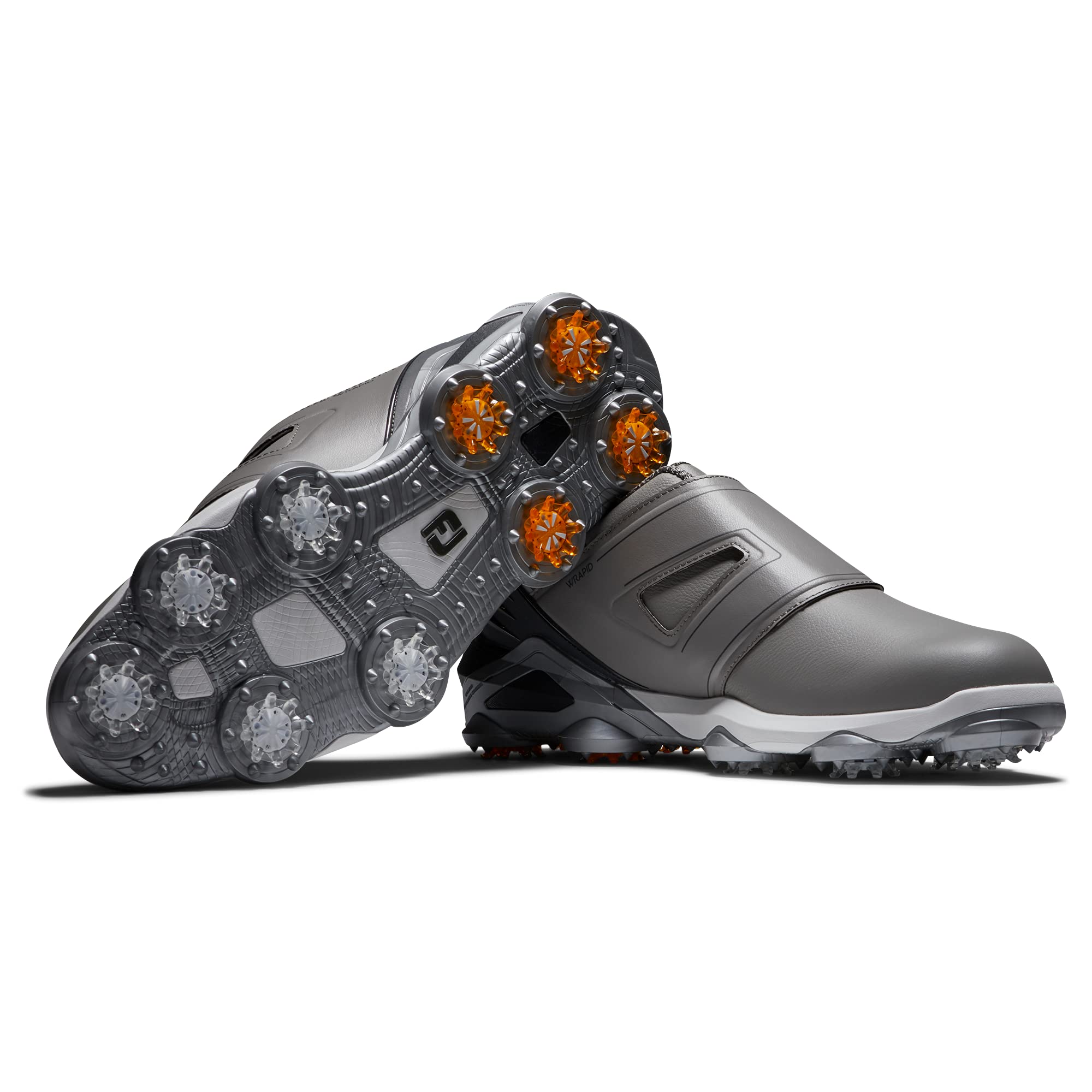 FootJoy Men's Tour Alpha Boa Golf Shoe, Grey/Charcoal/Orange, 13 Wide