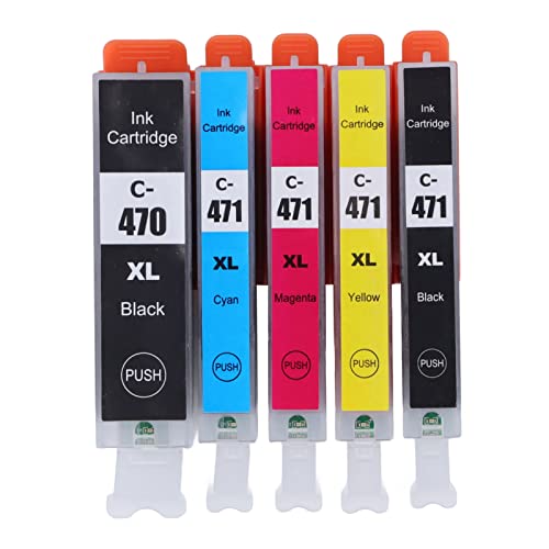 Hilitand Ink Cartridge Large Capacity Ink Cartridge Printing Accessory Part for Printing Photos, Test Papers, Documents (BK BK C M Y 5 Colors)