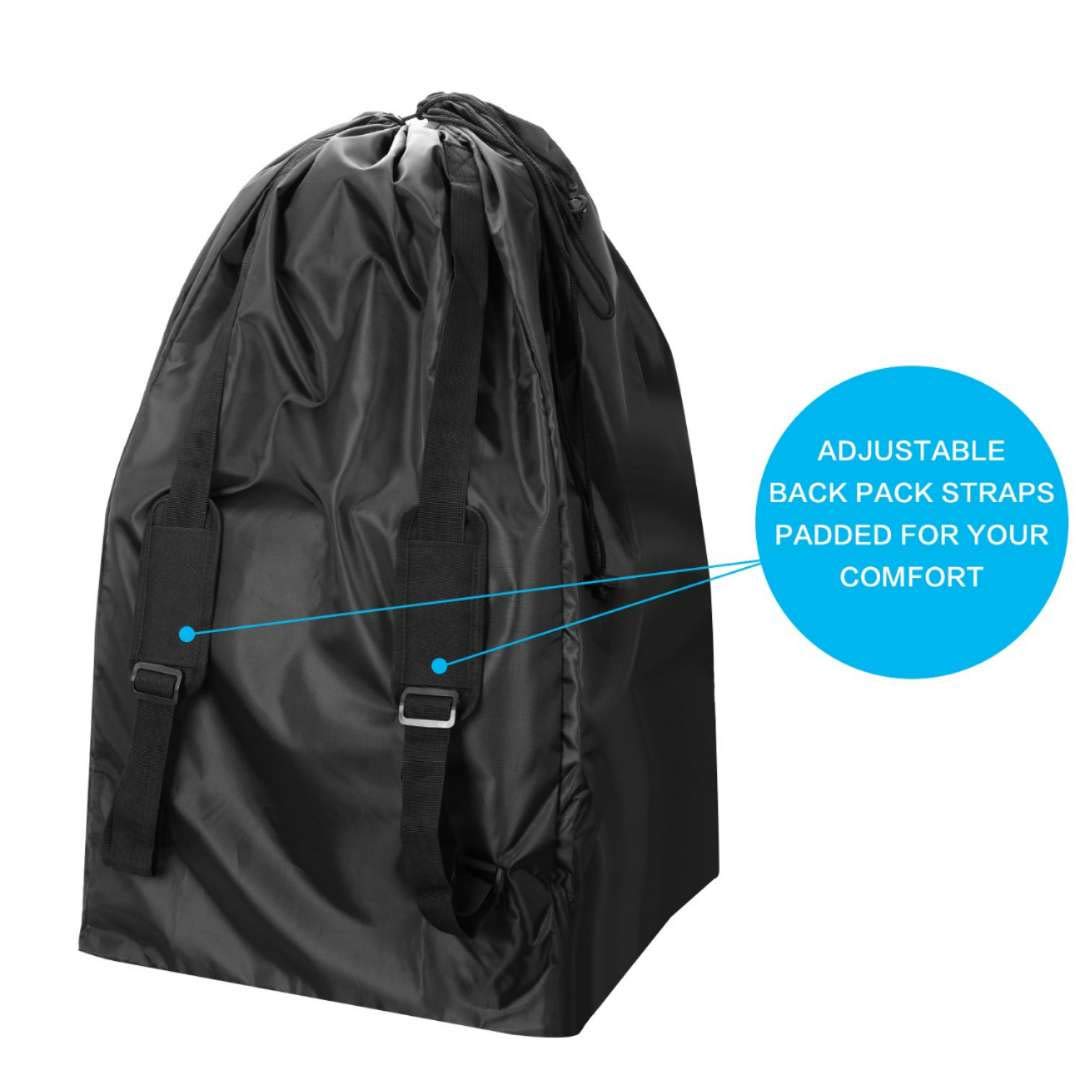 Firstnos Car Seat Travel Bag for Airplane, Adjustable Padded Backpack for Car Seats, Universal Size Car Seat Cover for Airport Gate Check-in
