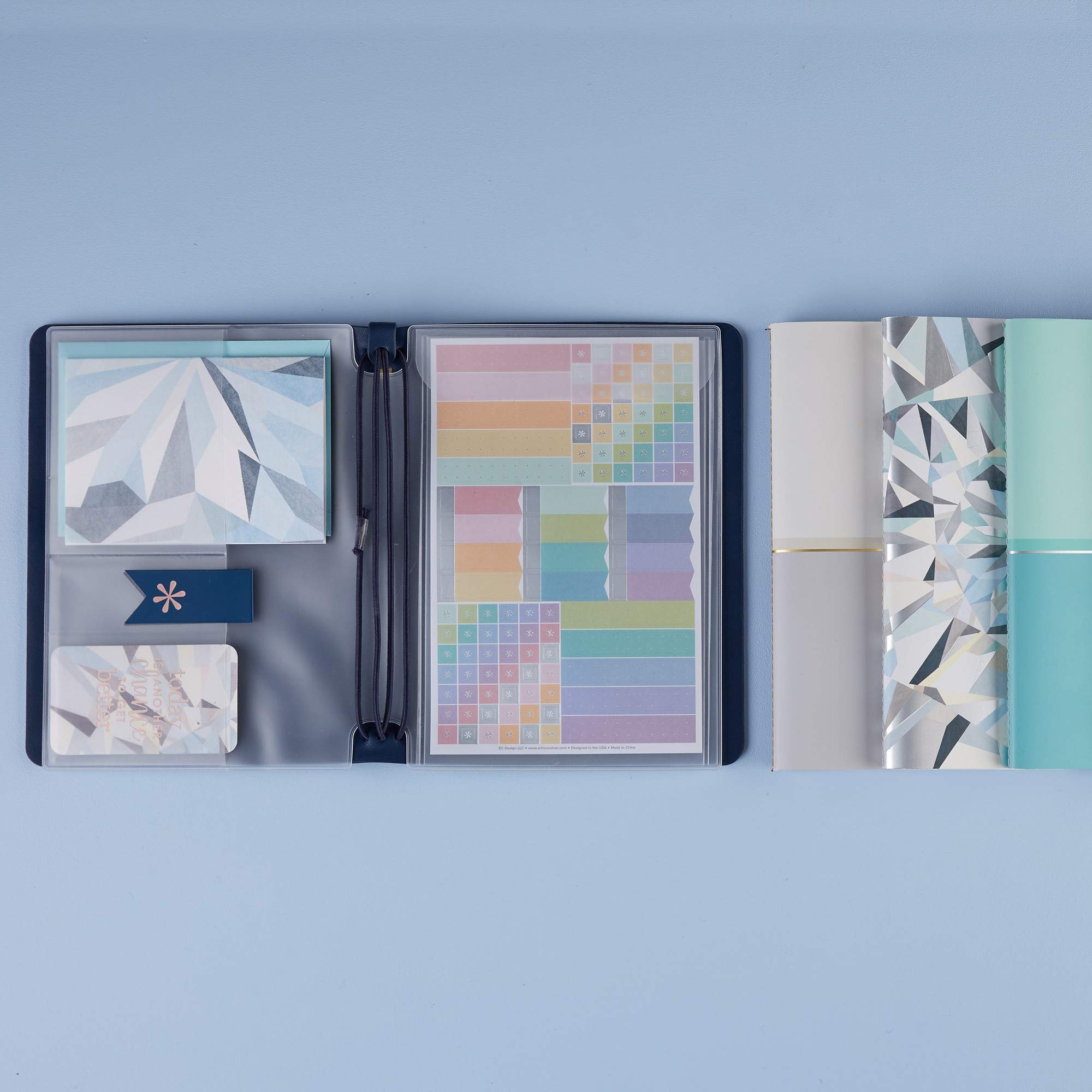 Erin Condren On The Go Organizer Insert, Compatible with The On The Go Folio. Adds Extra Storage Pouch for Notes, Papers, Stick Notes, or Any Other Documents