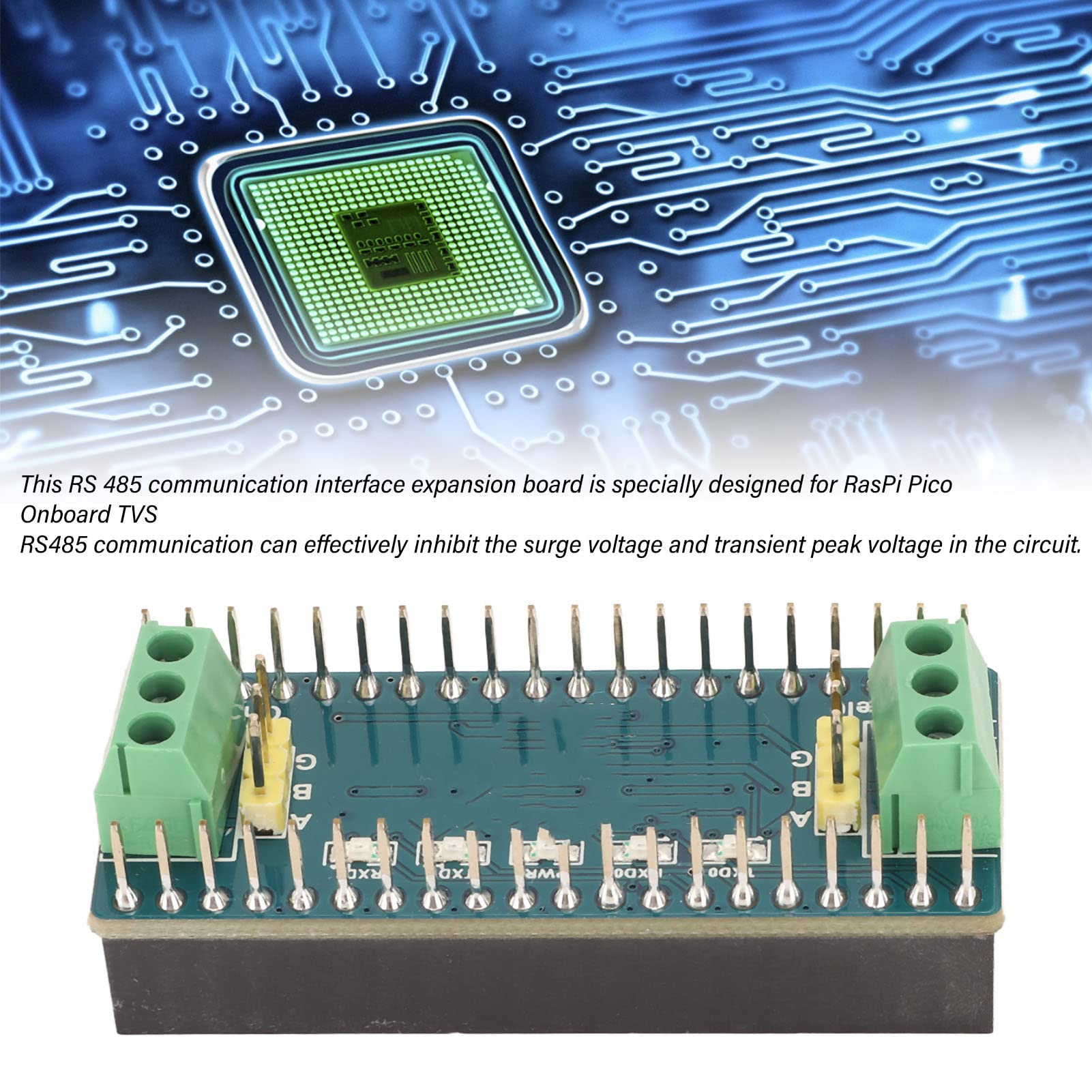 Naroote Expansion Board, SP3485 Transceiver 3.3V 2CH RS485 Board for Development