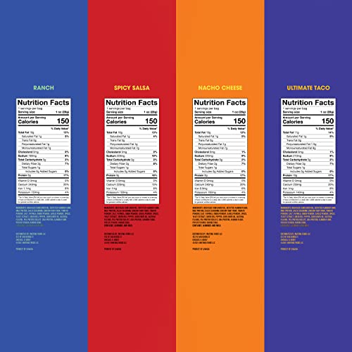 Hilo Life Low Carb Keto Friendly Tortilla Chip Snack Bags, Variety Pack, 1 Ounce (Pack of 12)
