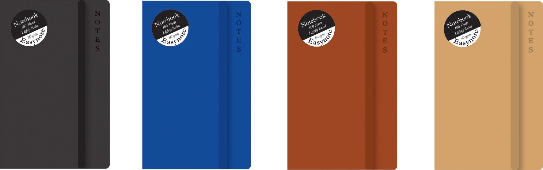EasyNote Slim Soft Touch Notebook - Rustic, Black, 7662