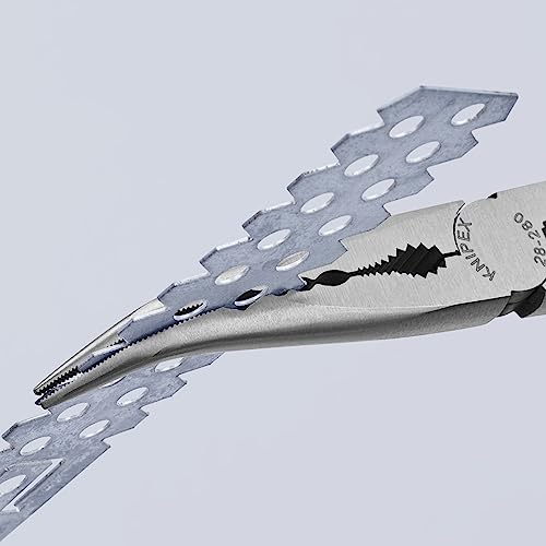 KNIPEX Tools - 2 Piece Extra Long Needle Nose Pliers Set With Keeper Pouch (28 71 280, 28 81 280 and 9K 00 90 12 US) (9K0080128US)
