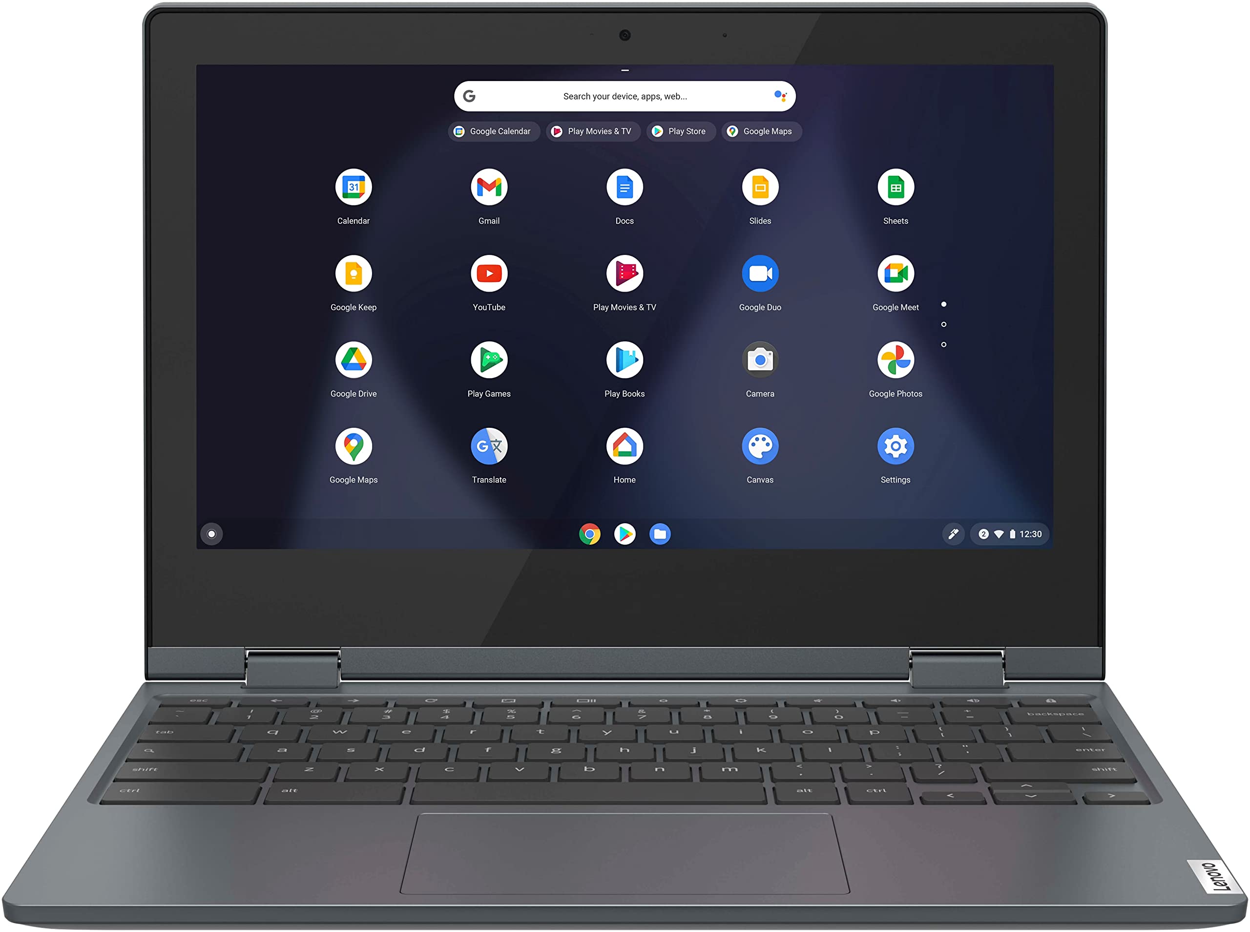 Lenovo IdeaPad Flex 3 CB 11IGL05 11.6" IPS Touchscreen 2 in 1 Chromebook - HD - 1366 x 768 - Intel Celeron N4020 Dual-core 1.10 GHz - 4 GB RAM - 64 GB Flash Memory - Webcam - Abyss Blue - TGCD Bundle