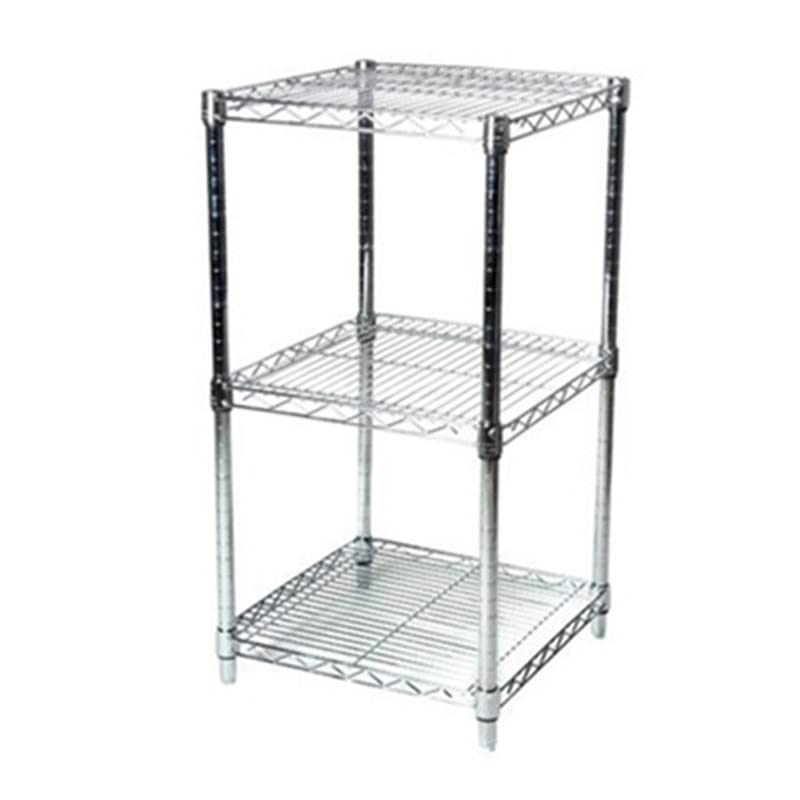 Shelving Inc. 24" d x 24" w Chrome Wire Shelving with 3 Tier Shelves, Weight Capacity 800lbs Per Shelf