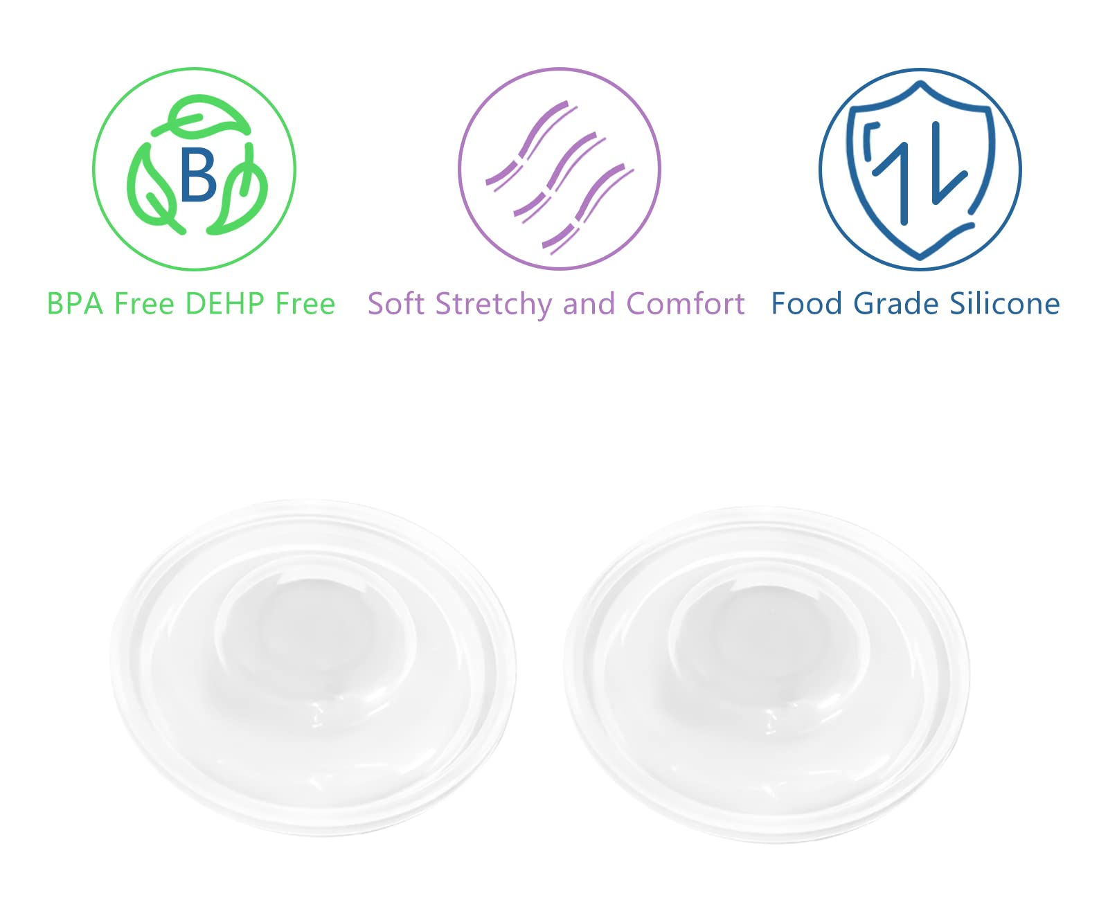 Loveishere Replacement Silicone Membrane 2pcs Silicone Diaphragm, Compatible with MomcozyS9|S10|S12/TSRETE/PADRAM/LoveOfLive/OMFMF Breast Pump. Replace momcozy Pump Parts/Accessories.
