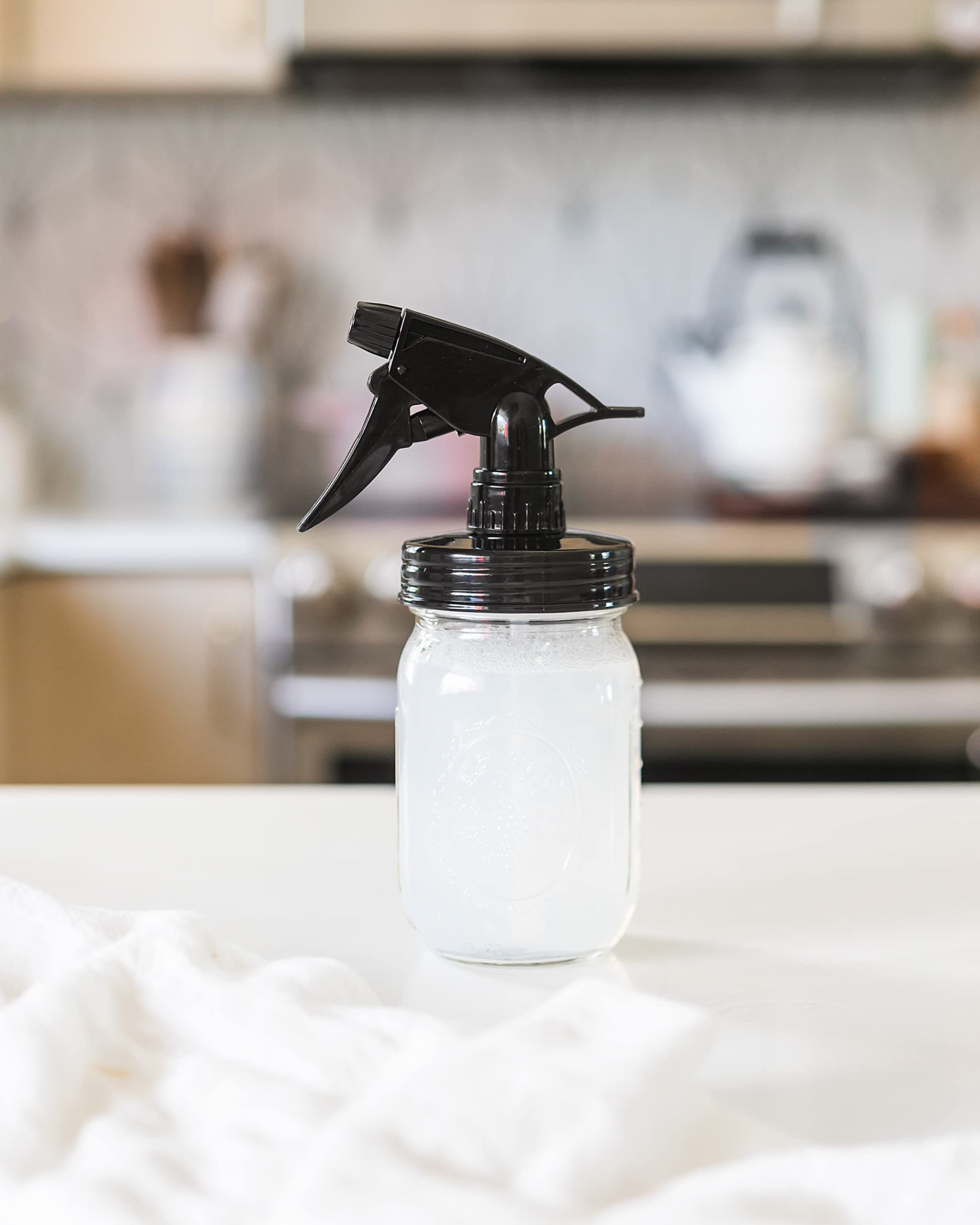 Jarmazing Products Mason Jar Sprayer β Black β With 16 Ounce Ball Mason Jar β 2 Pack!