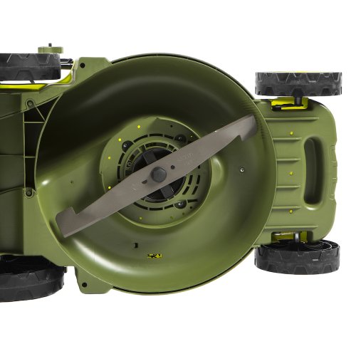 Sun Joe MJ403E 17-Inch 13-Amp Electric Lawn Mower/Mulcher, 7-Position Adjustment, 12-Gallon Detachable Grass Collection Bag, Lightweight, Standard, Green