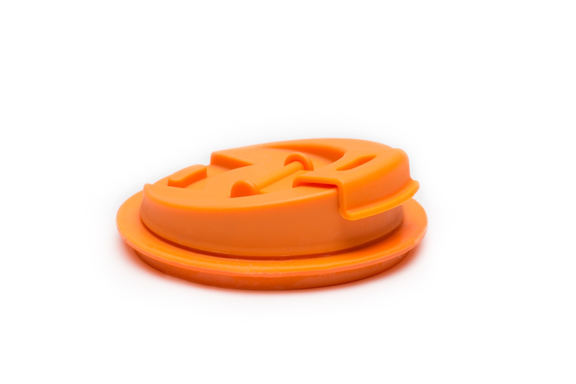 Jarware Drink, Orange Lid for Regular-Mouth Mason Jars