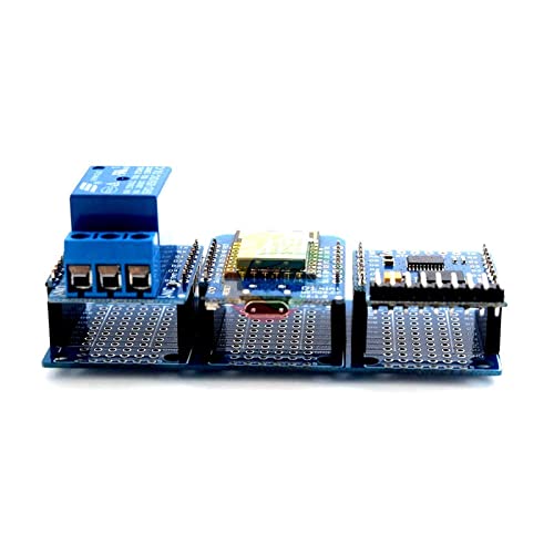 for Wemos D1 Mini Triple Socket Triplet Base Shield Board NodeMCU Compatible ESP8266 Development Base Board Module with Pins