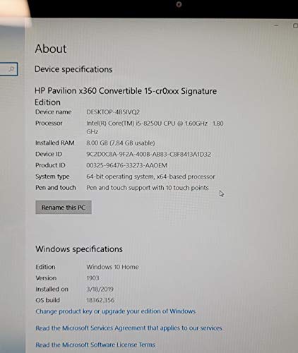 HP 2019 15.6-inch X360 2-in-1 Touchscreen FHD (1920x1080) IPS WLED-Backlit Display Laptop PC, 8th Gen Intel Quad-Core i5-8250U, 8GB DDR4 RAM, 128GB SSD, Bluetooth, HDMI, B&O Play, Windows 10