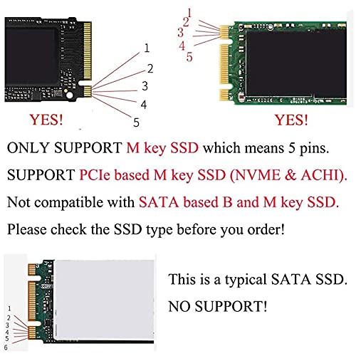 Jteyult M.2 NVME SSD Convert Adapter for Upgraded Air Pro Retina 2013-2017, AHCI SSD Upgraded Kit