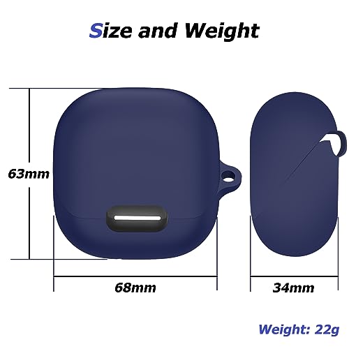 LDSXAY Compatible with Anker Soundcore Liberty 4 NC Case Cover, Soft Silicone Shockproof Protective Case Skin for Soundcore Liberty 4 NC Wireless Earbuds (Blue)