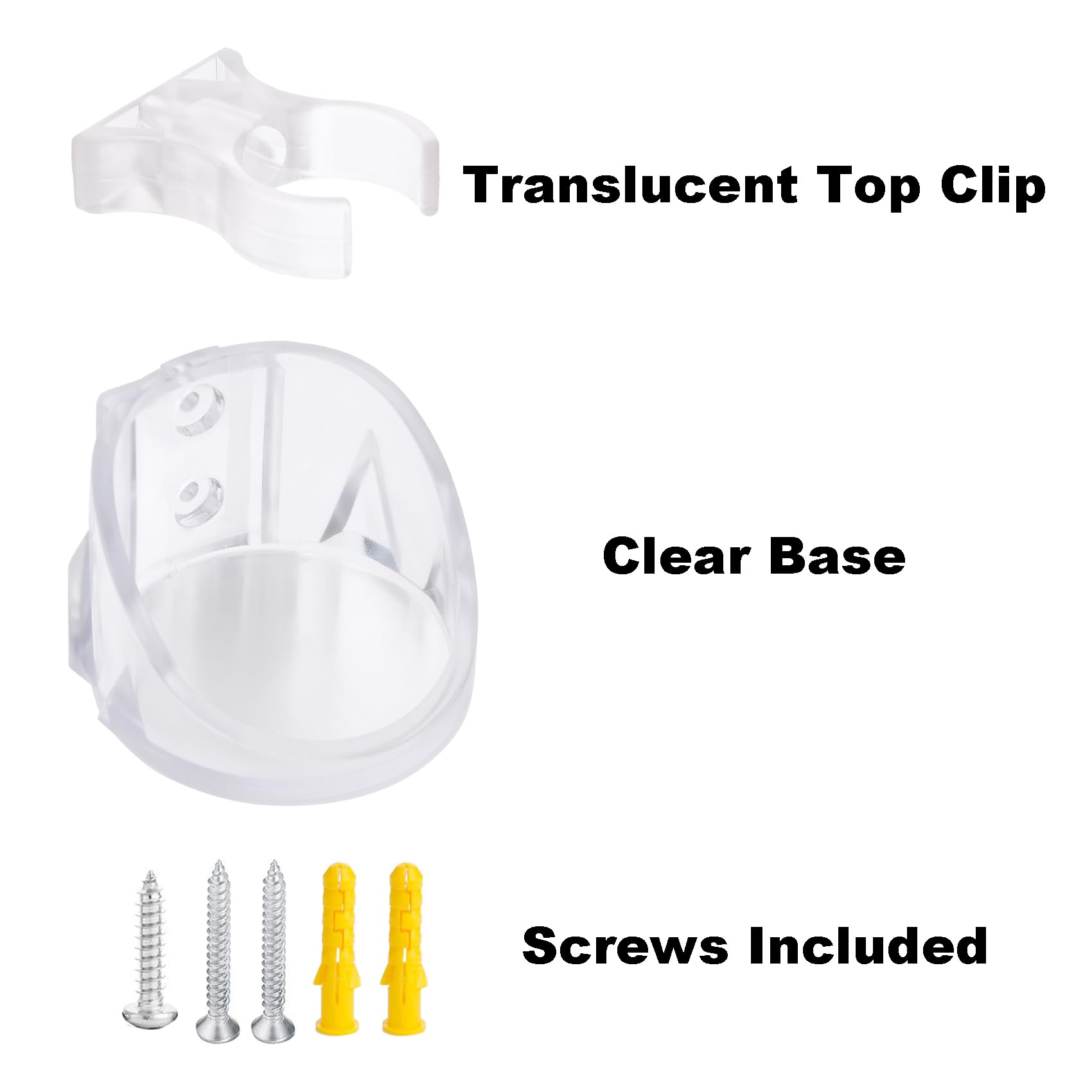 LEKUSHA Clear Lightsaber Wall Mount Display Stand Light Saber Holder Compatible for Any Lightsaber, Pack of 1