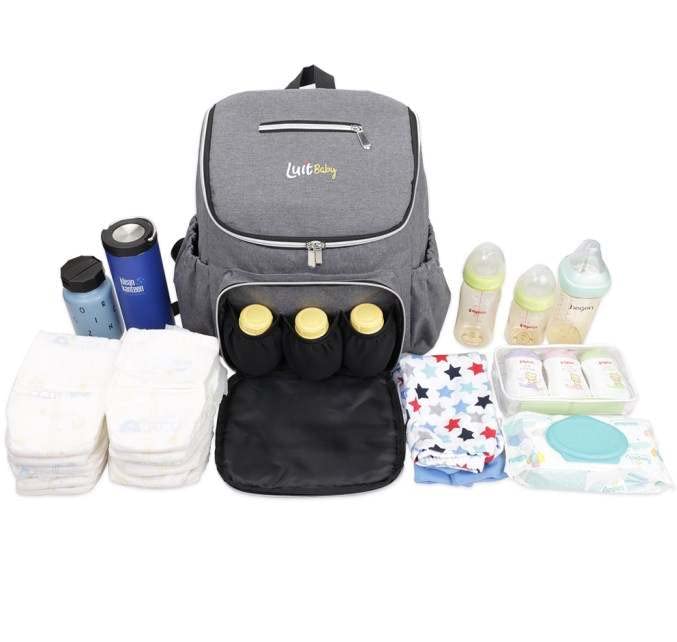 LuitBaby Large Diaper Bag Backpack, Baby Diaper Backpack, Multi-Functional Large Diaper Bag for Boys and Girls
